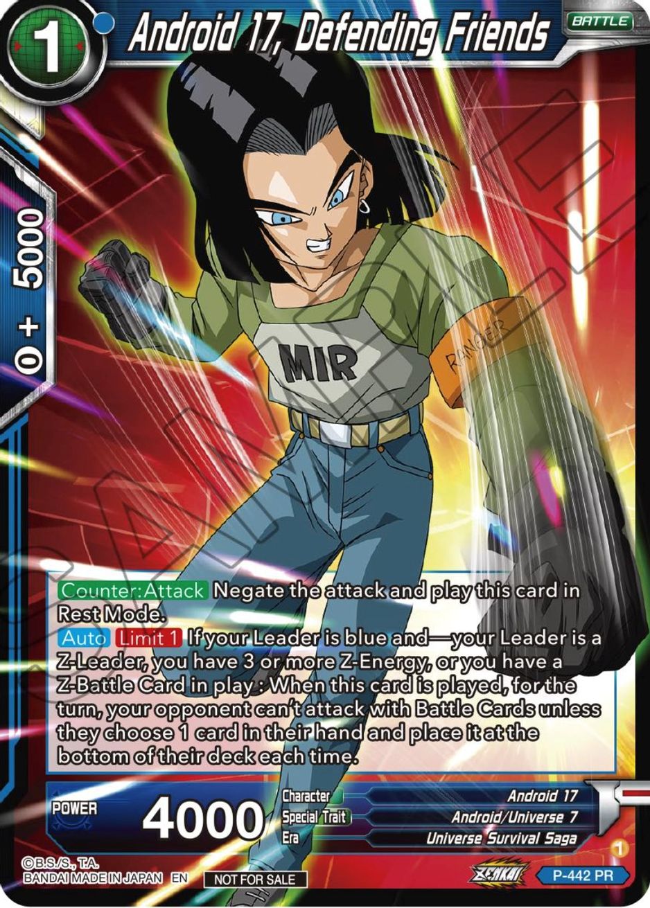 Android 17, Defending Friends (Zenkai Series Tournament Pack Vol.2) - Tournament Promotion Cards ...
