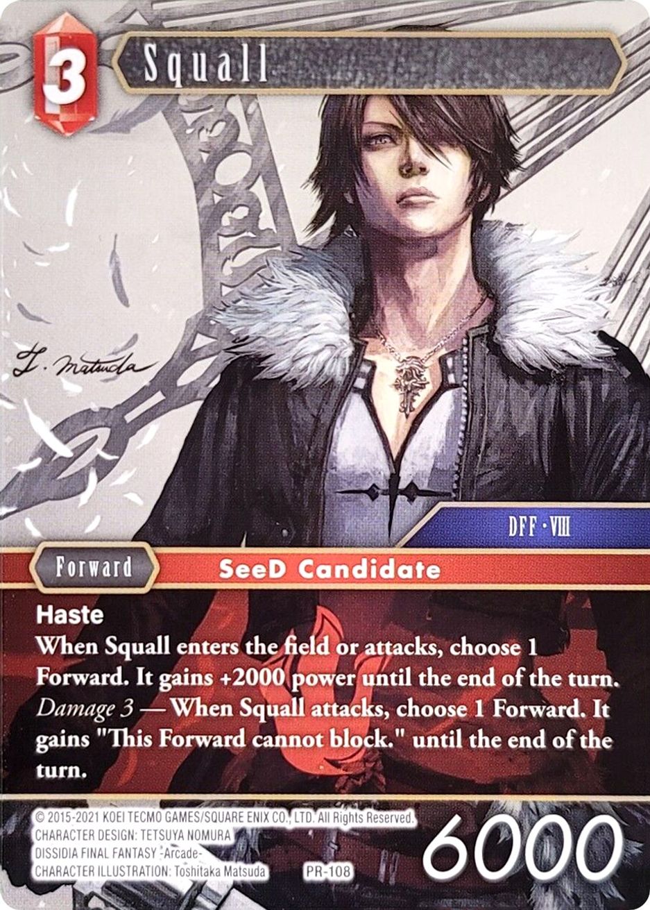 Squall - PR-108 - Deck Exclusive Cards - Final Fantasy TCG