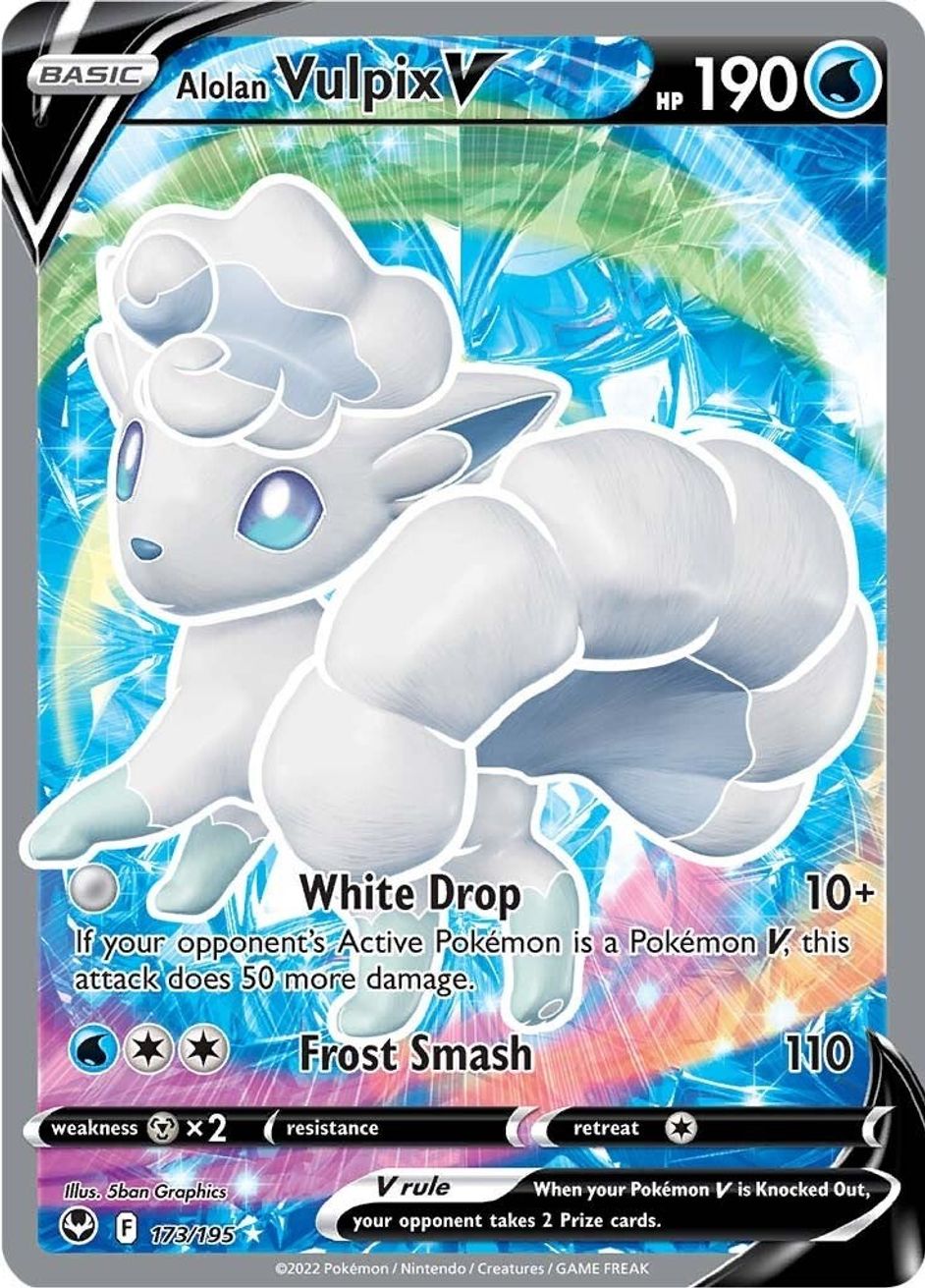 Alolan Vulpix V (Full Art) - SWSH12: Silver Tempest - Pokemon