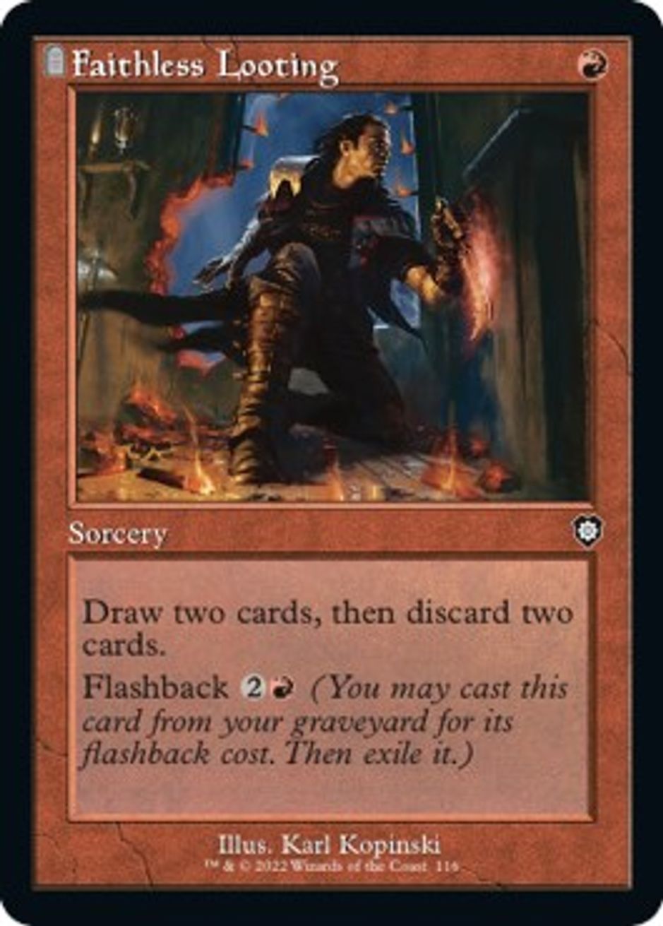 Faithless Looting (Retro Frame) - Commander: The Brothers' War - Magic ...