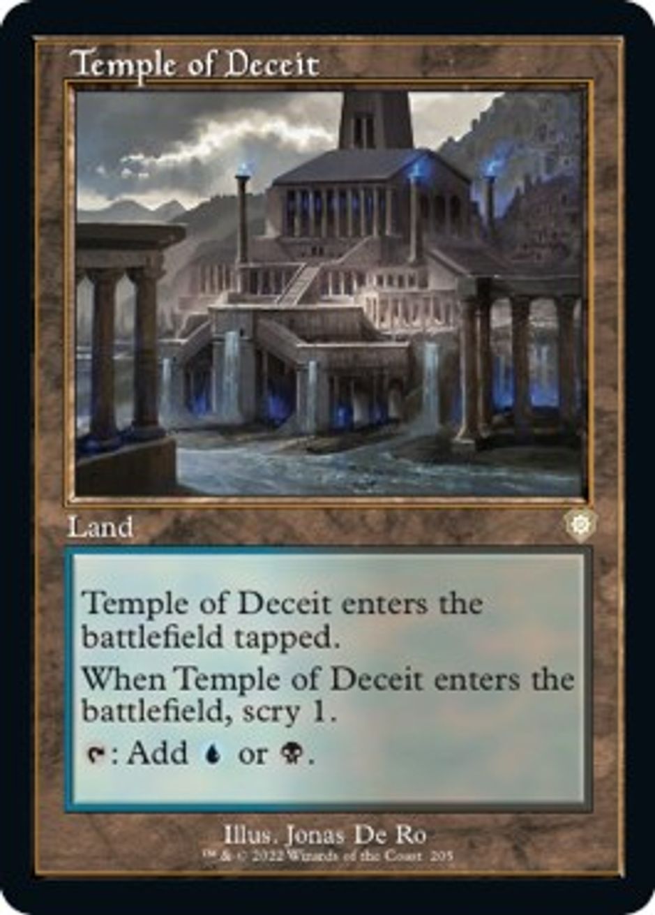 Temple of Deceit (Retro Frame) - Commander: The Brothers' War - Magic ...