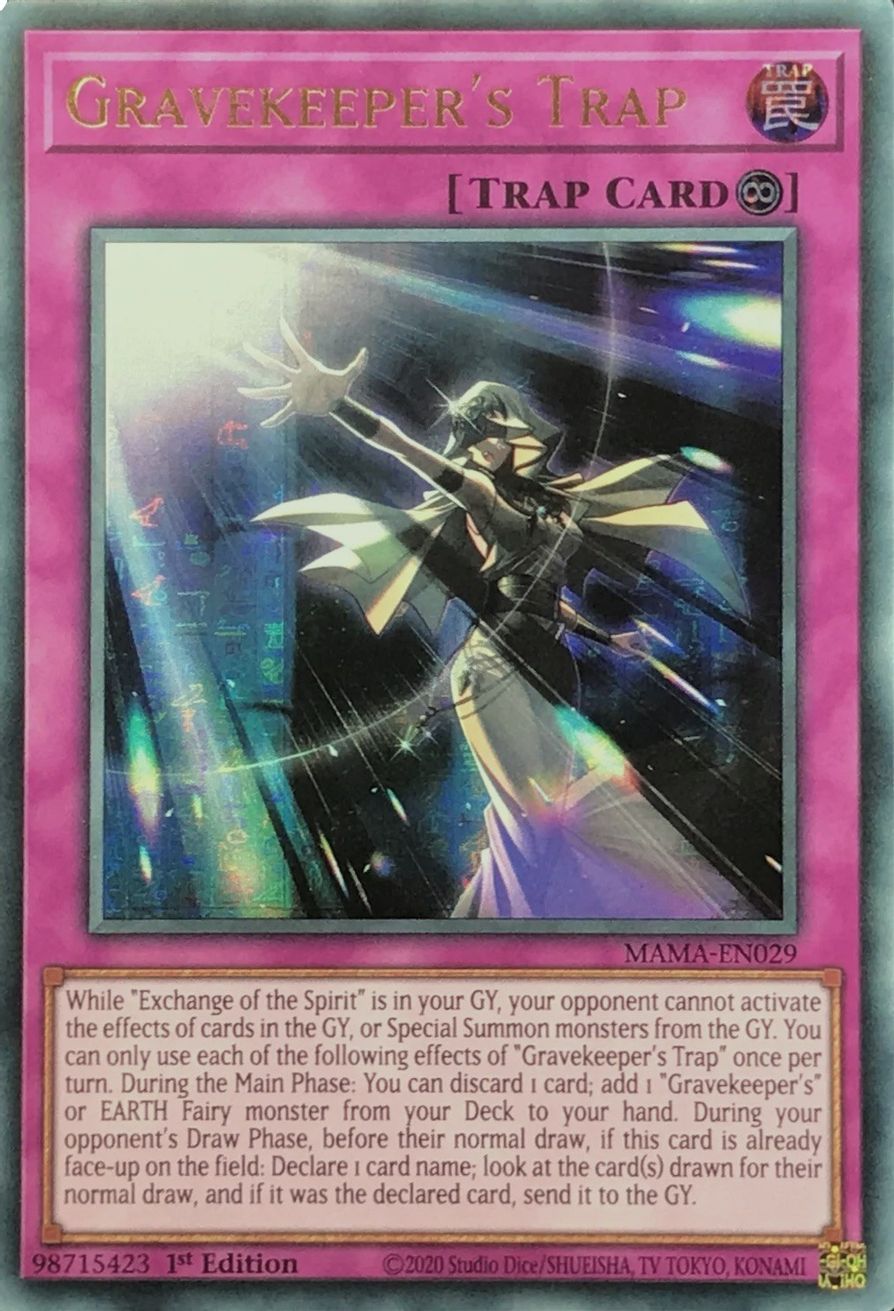Gravekeeper's Trap (Ultra Pharaoh's Rare) - Magnificent Mavens - YuGiOh