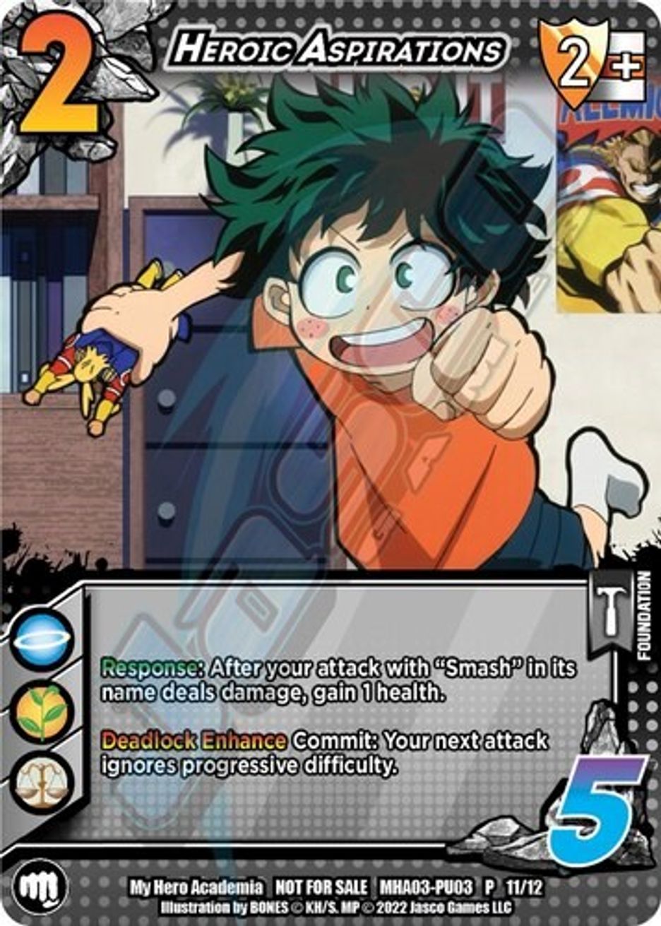 Heroic Aspirations (Plus Ultra Pack 3) - UniVersus: My Hero Academia Promo Cards - UniVersus