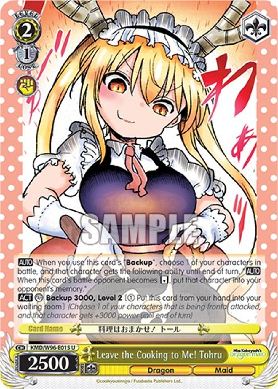 Leave the Cooking to Me! Tohru - Miss Kobayashi's Dragon Maid - Weiss ...