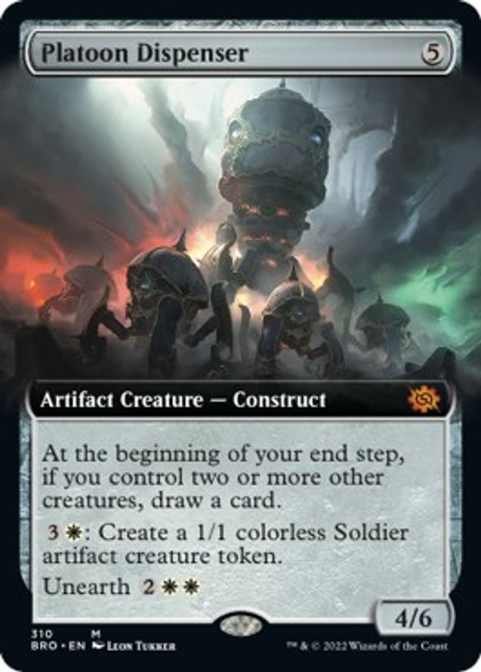 Platoon Dispenser (Extended Art) - The Brothers' War - Magic: The Gathering
