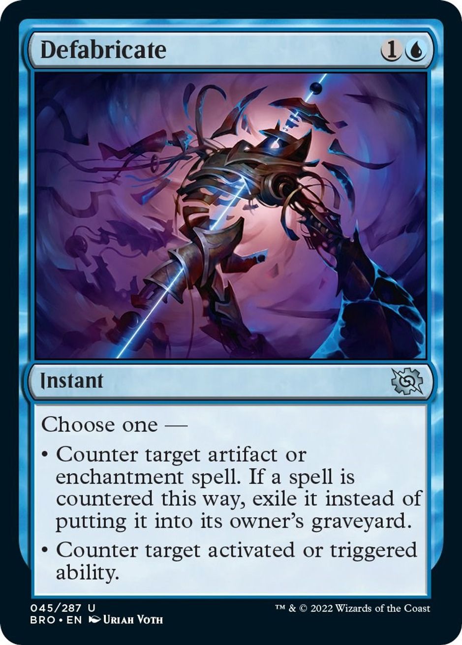 Defabricate - The Brothers' War - Magic: The Gathering