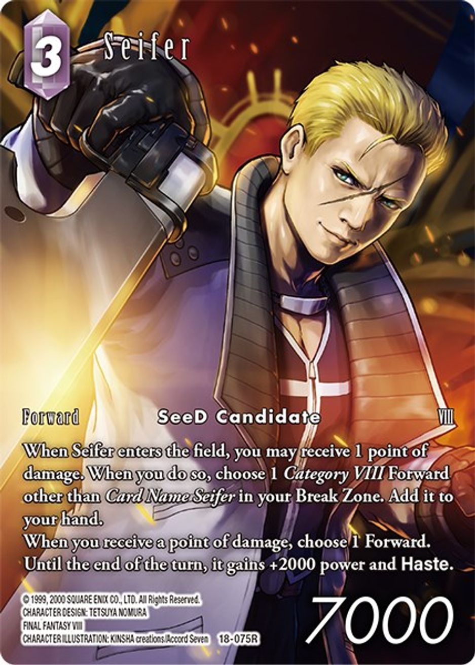 Seifer (Full Art) - Resurgence of Power - Final Fantasy TCG