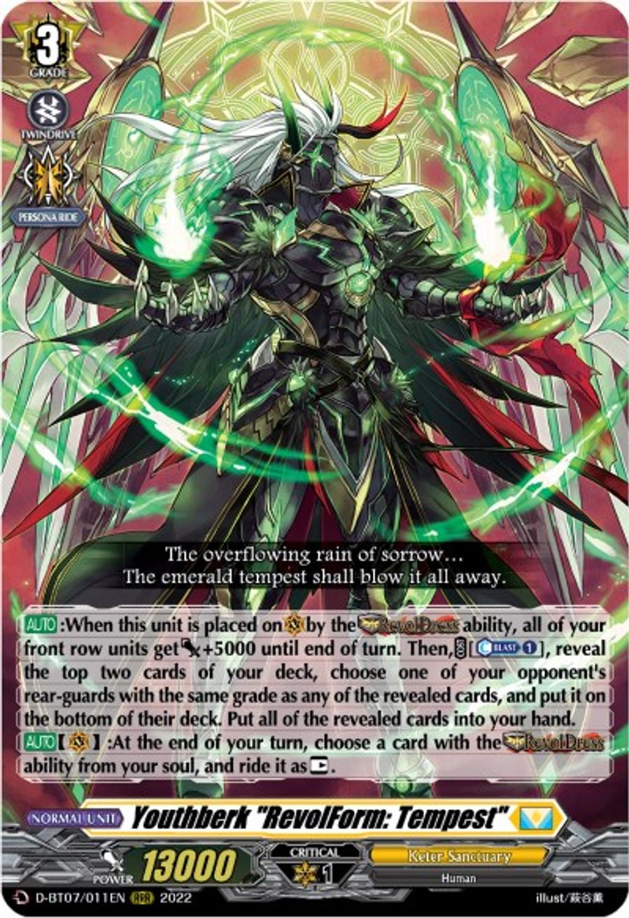 Youthberk "RevolForm: Tempest" - Raging Flames Against Emerald Storm - Cardfight Vanguard
