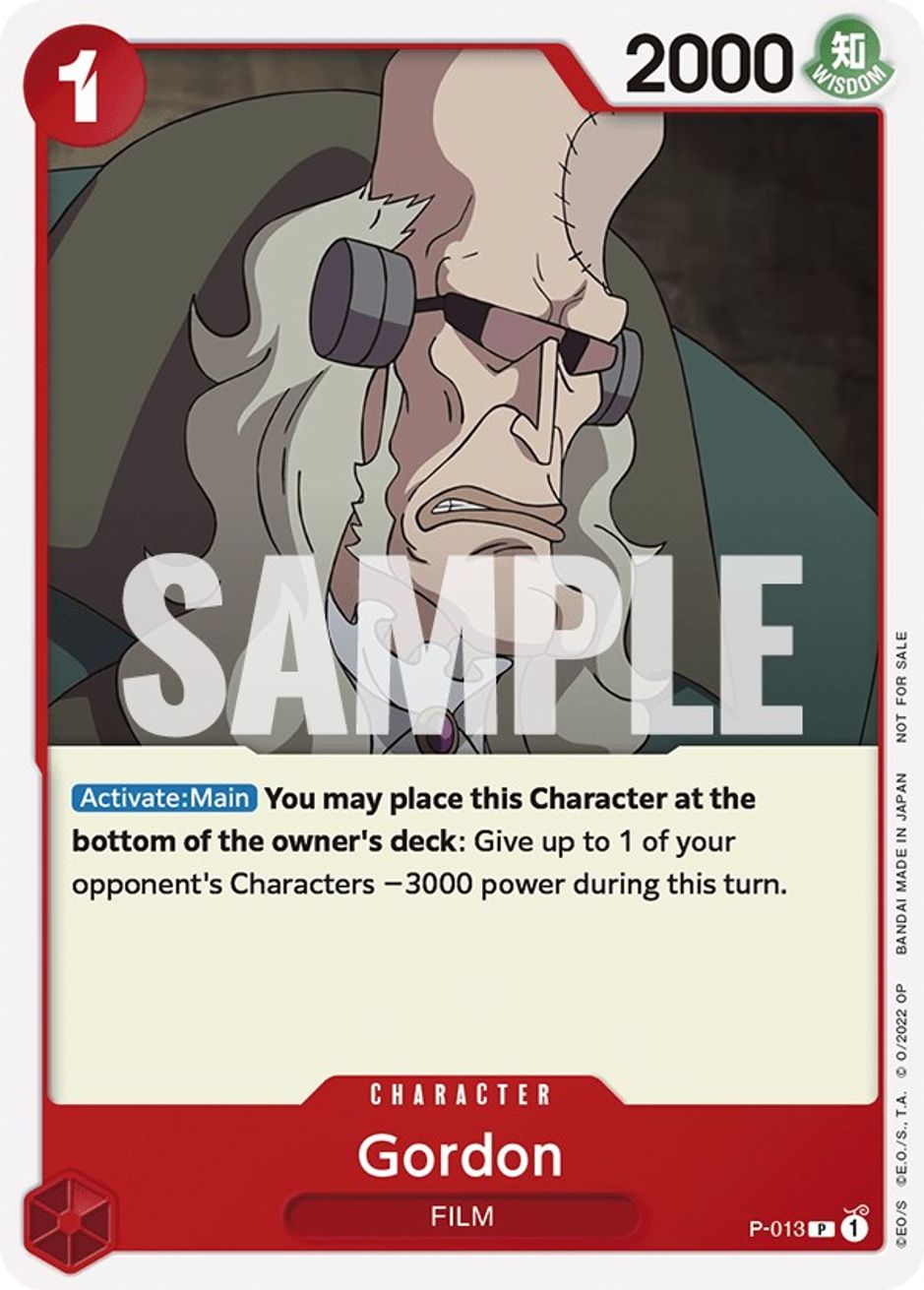 Gordon (One Piece Film Red) - One Piece Promotion Cards - One Piece ...