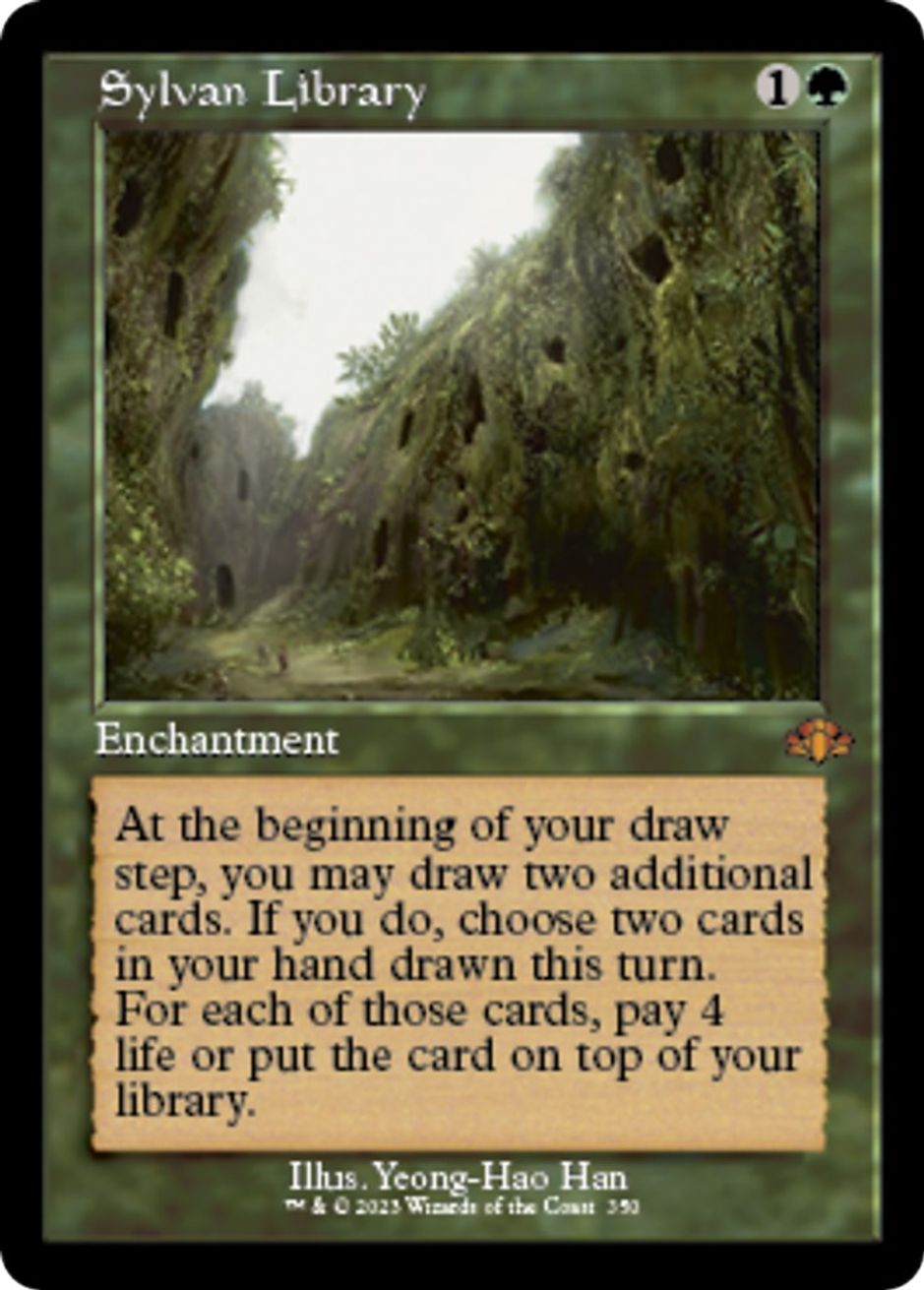 Sylvan Library (Retro Frame) - Dominaria Remastered - Magic: The Gathering