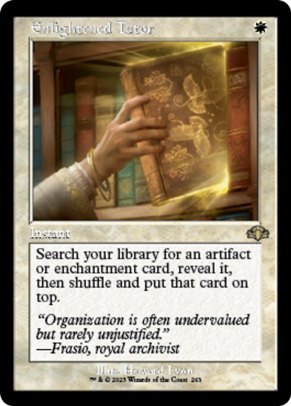 Enlightened Tutor (Retro Frame) - Dominaria Remastered - Magic: The Gathering