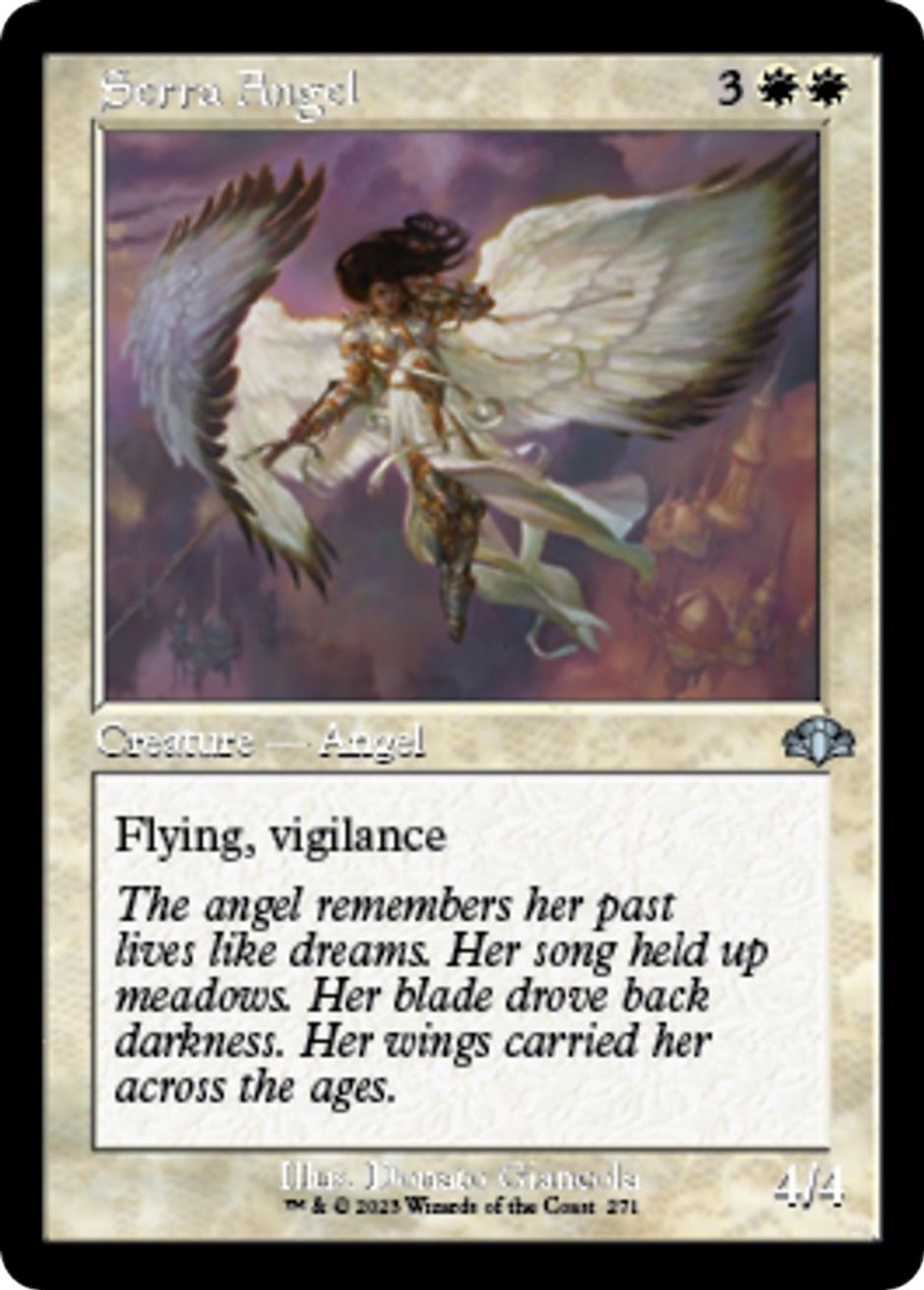 Serra Angel (Retro Frame) - Dominaria Remastered - Magic: The Gathering