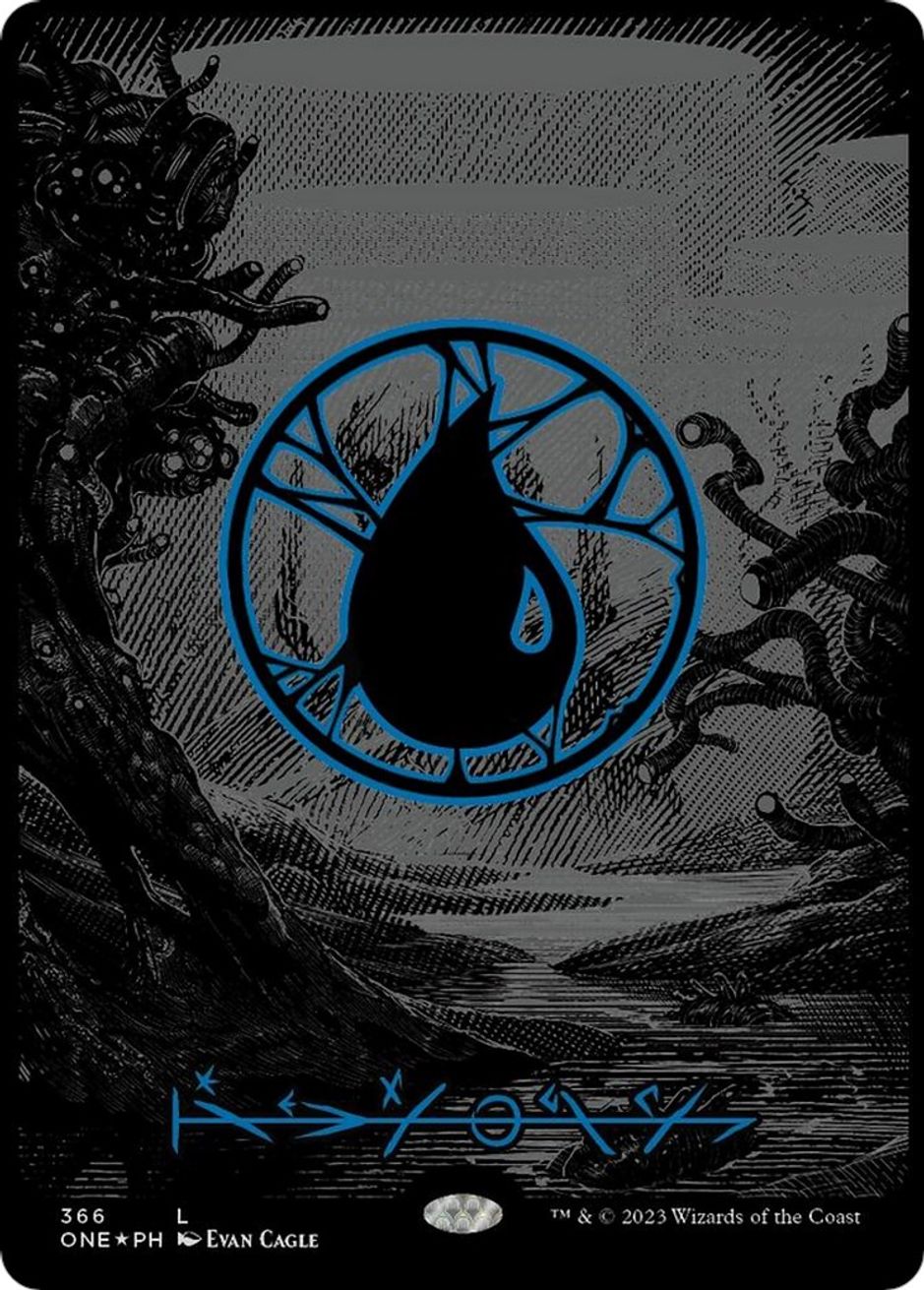 Island (Phyrexian) - Full Art (Oil Slick Raised Foil) - Phyrexia: All ...