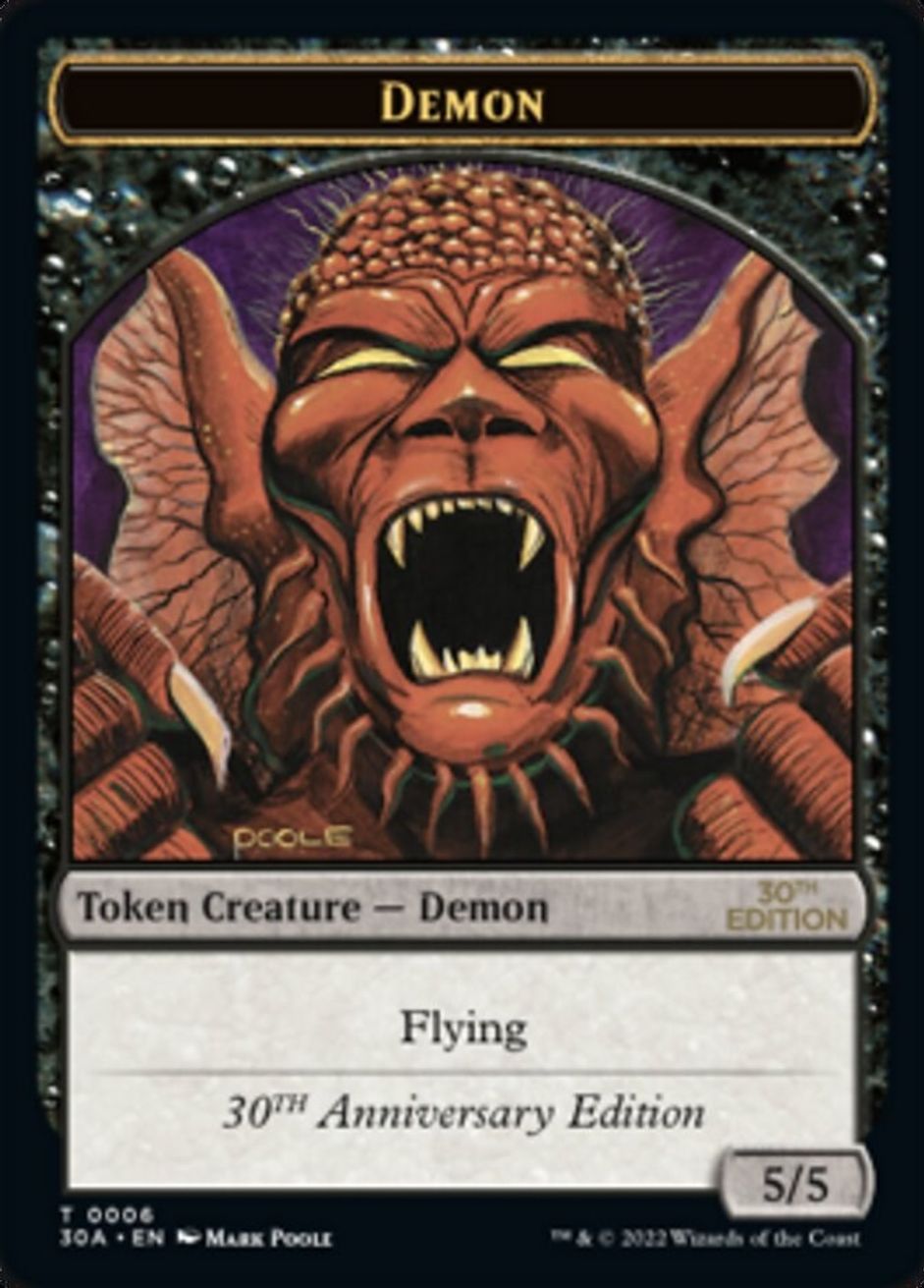 Demon Token - 30th Anniversary Edition - Magic: The Gathering