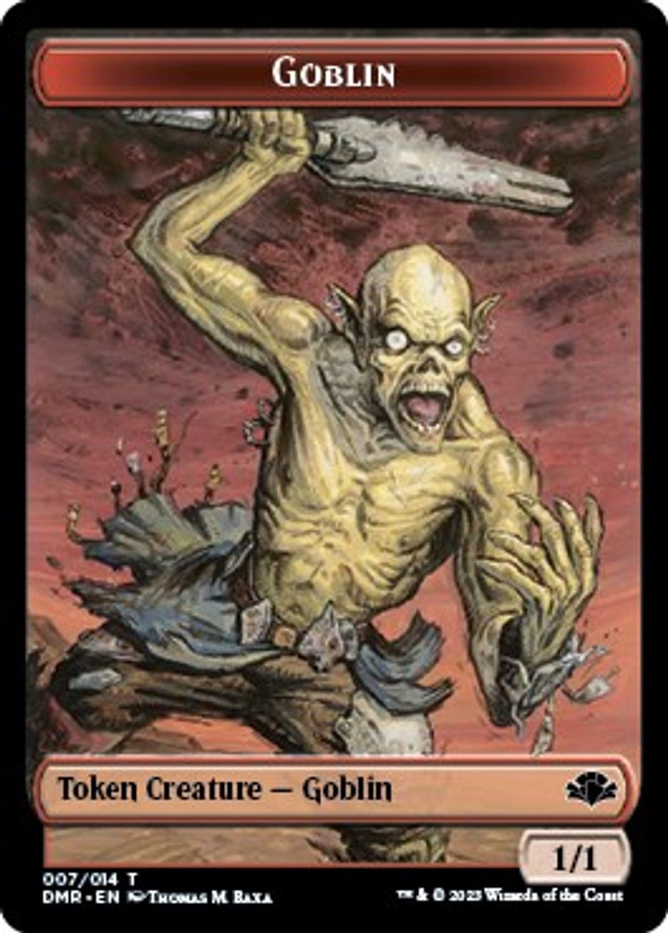 Goblin // Marit Lage Double-sided Token - Dominaria Remastered - Magic ...