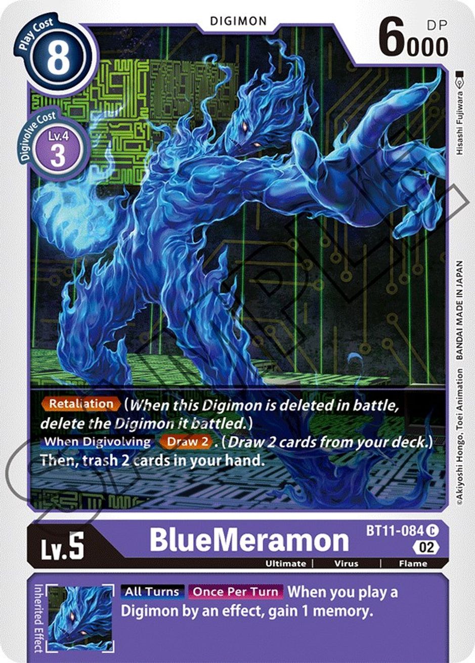 BlueMeramon - Dimensional Phase - Digimon Card Game
