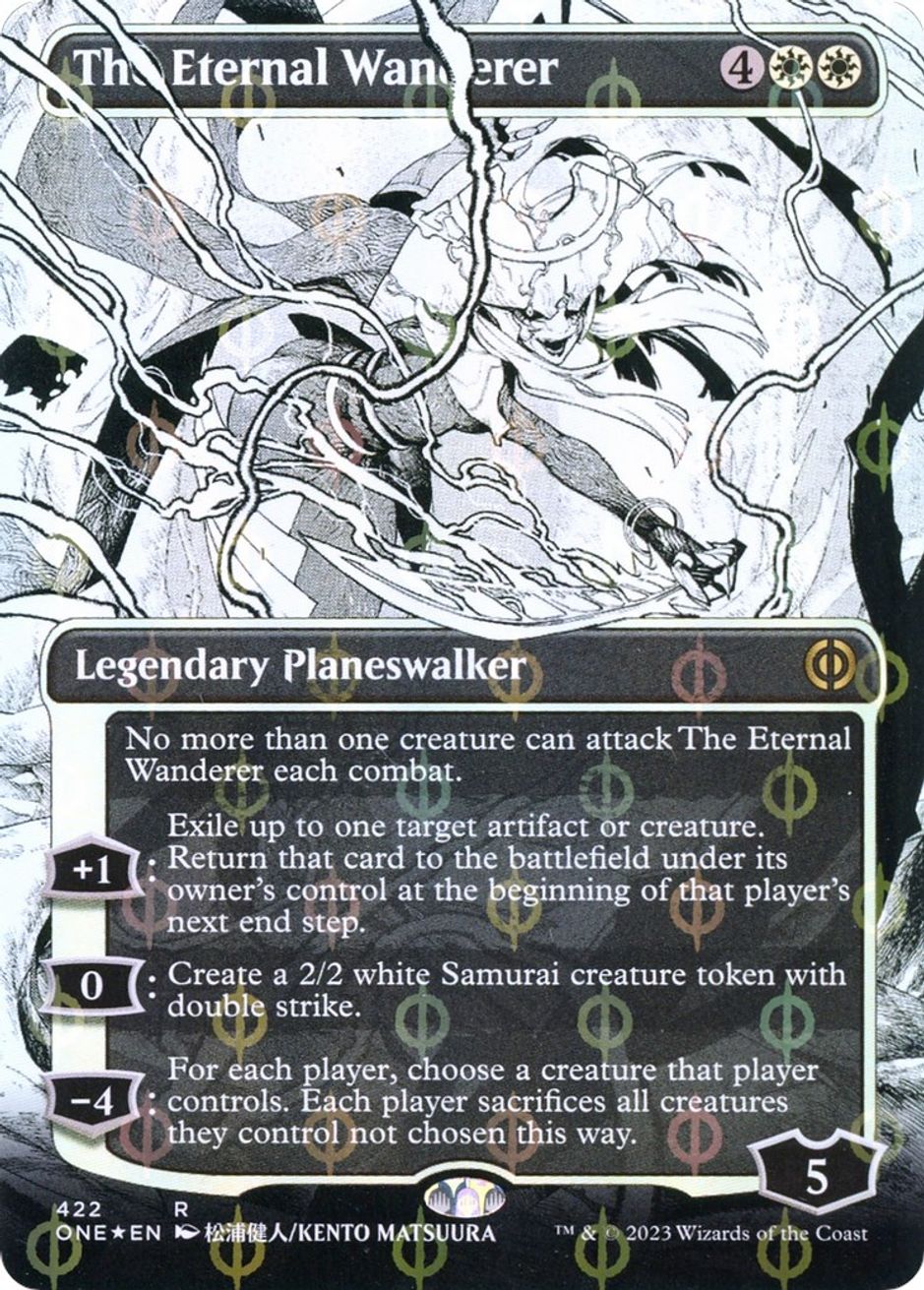 The Eternal Wanderer (Borderless) (Step-and-Compleat Foil) - Phyrexia ...