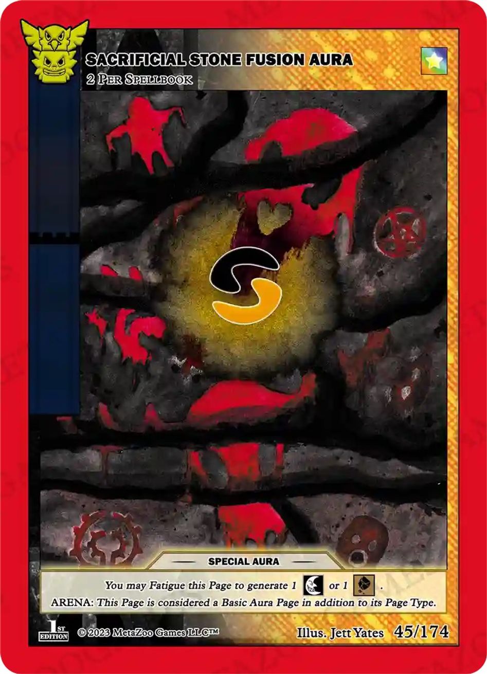 Sacrificial Stone Fusion Aura - Native: First Edition - MetaZoo