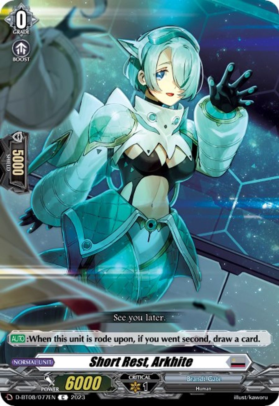 Short Rest, Arkhite - Minerva Rising - Cardfight Vanguard