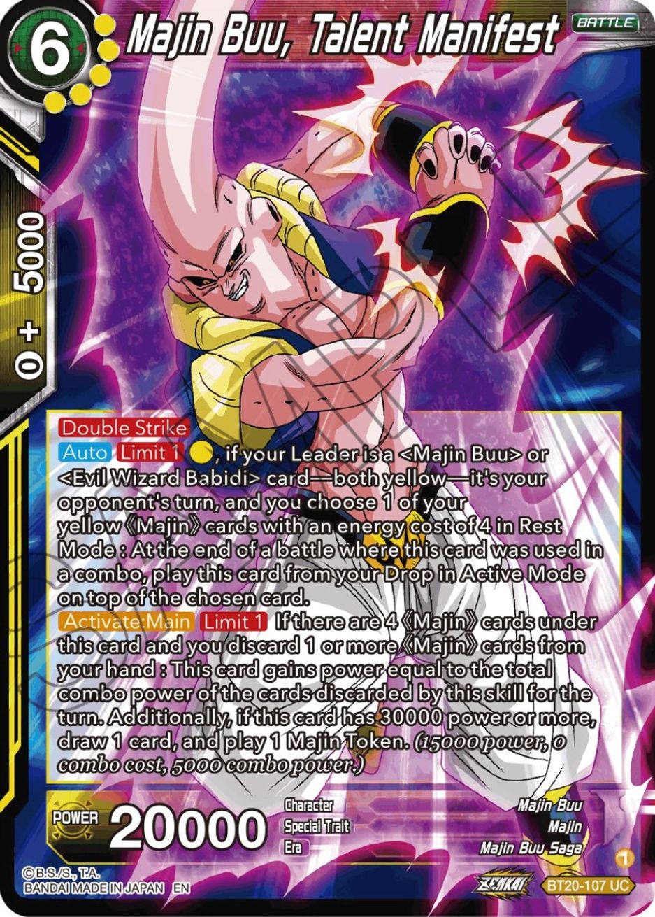 Majin Buu, Talent Manifest - Power Absorbed - Dragon Ball Super: Masters