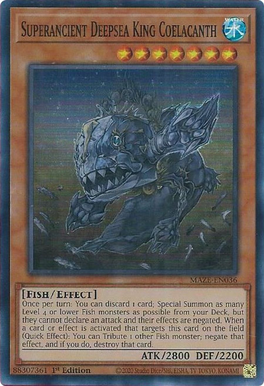 Superancient Deepsea King Coelacanth - Maze of Memories - YuGiOh