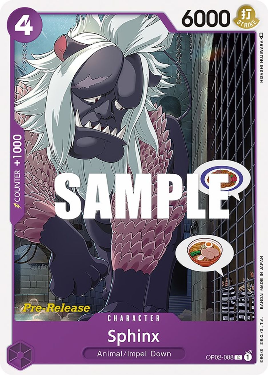 Sphinx - Paramount War Pre-Release Cards - One Piece Card Game