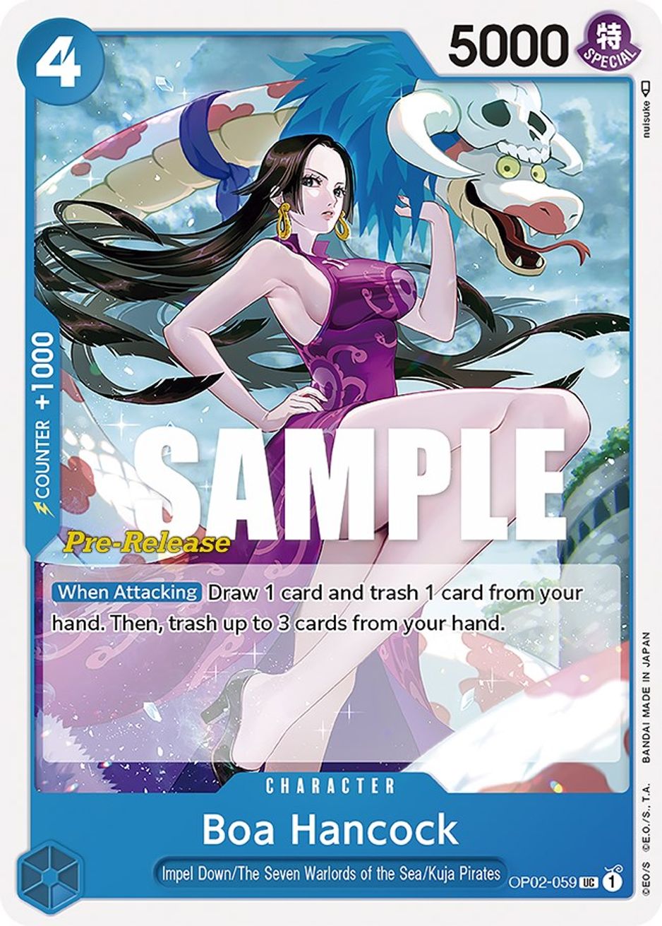 Boa Hancock - Paramount War Pre-Release Cards - One Piece Card Game