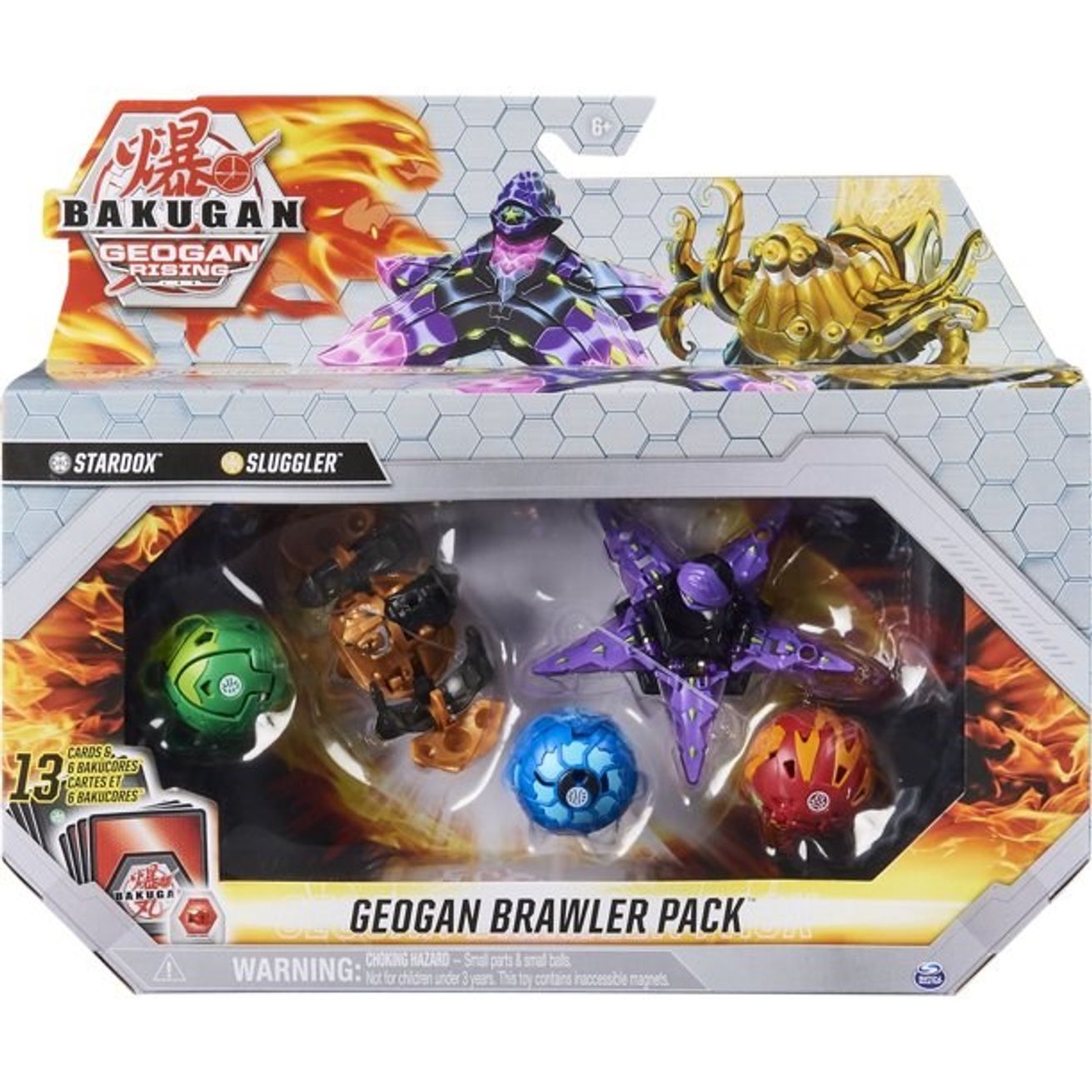 Bakugan Geogan Rising Brawler Pack - Darkus Stardox Aurelus Sluggler ...