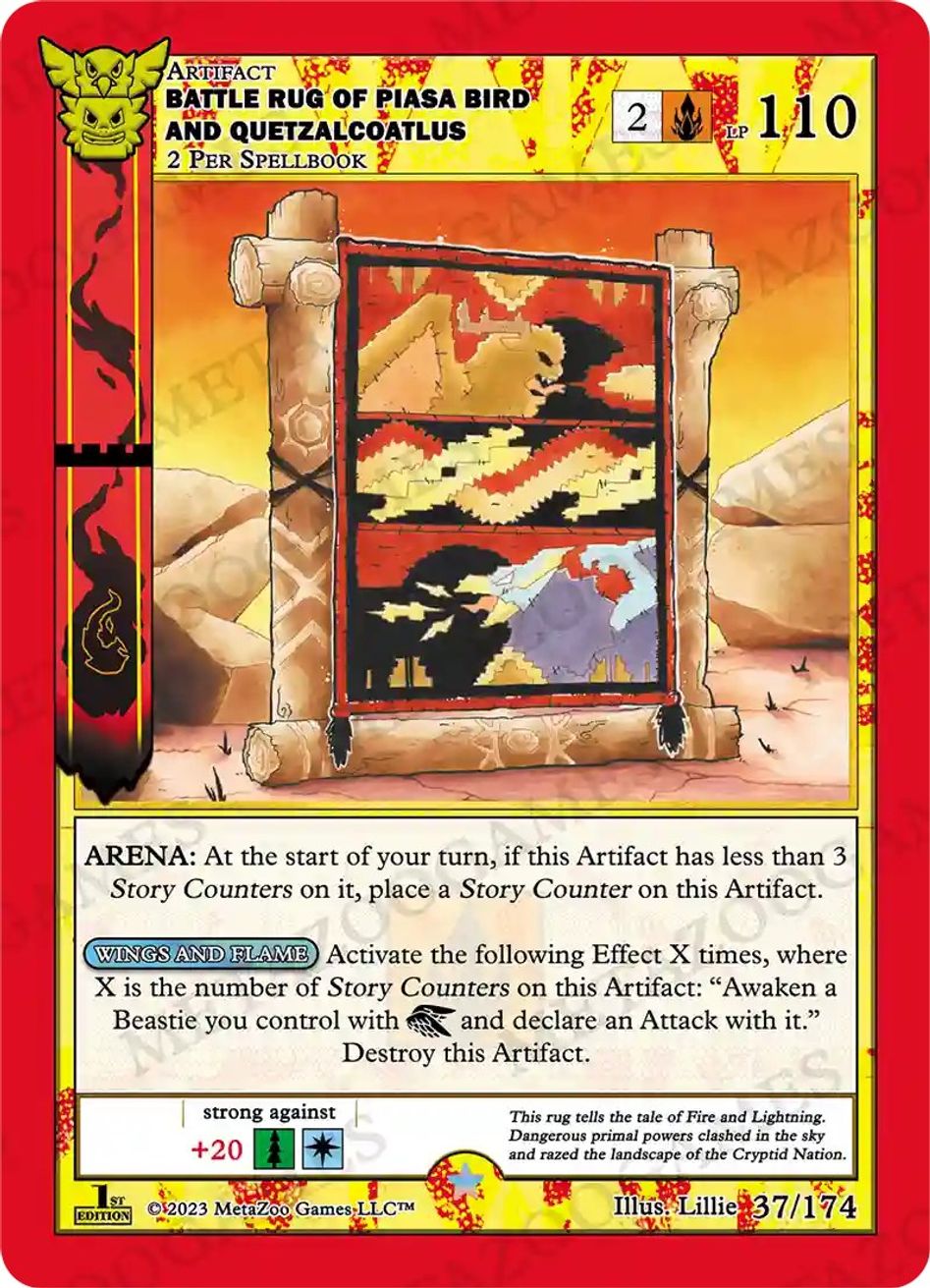 Battle Rug of Piasa Bird and Quetzalcoatlus - Native: First Edition ...