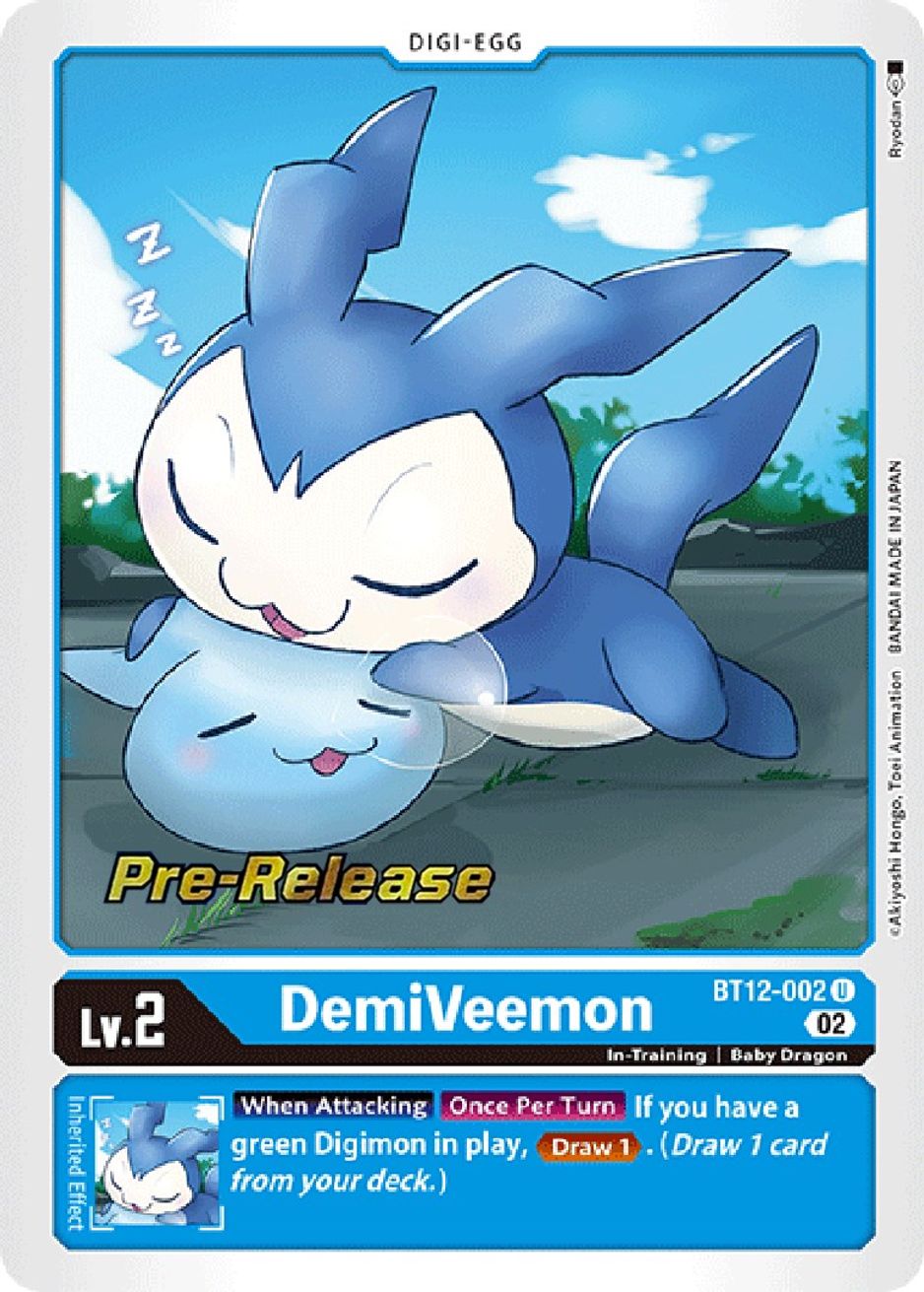 DemiVeemon - Across Time Pre-Release Cards - Digimon Card Game