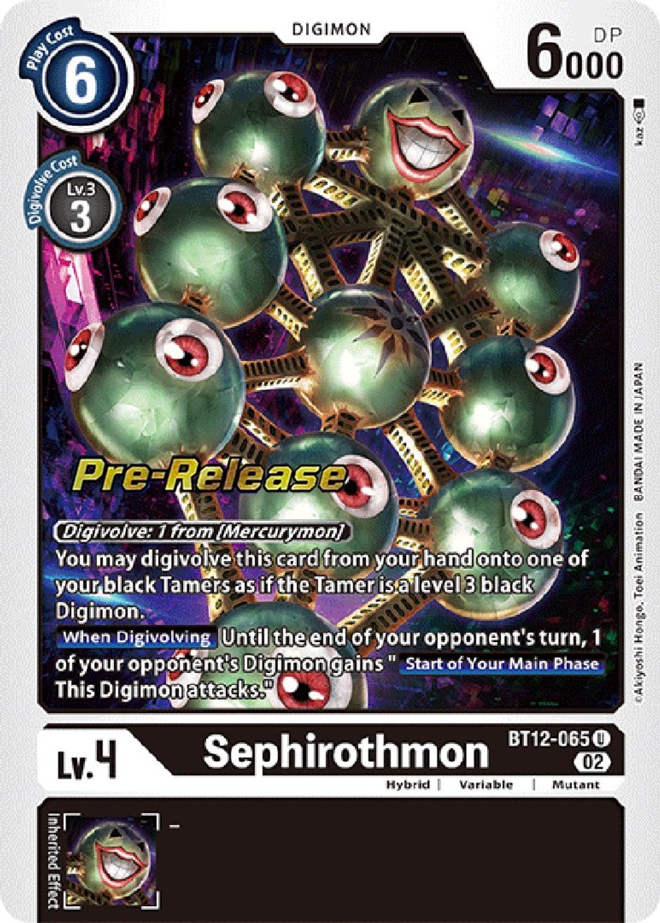 Sephirothmon - Across Time Pre-Release Cards - Digimon Card Game