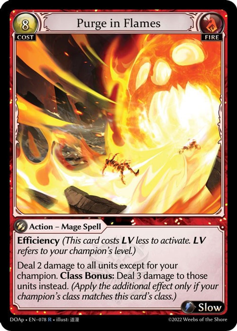 Purge in Flames - Dawn of Ashes Prelude - Grand Archive TCG