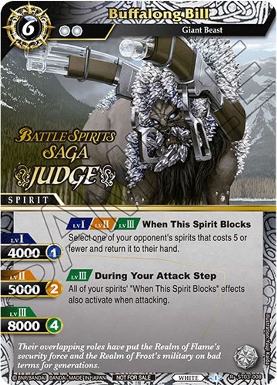 Buffalong Bill (Judge Pack Vol. 1) - Battle Spirits Saga Promo Cards ...