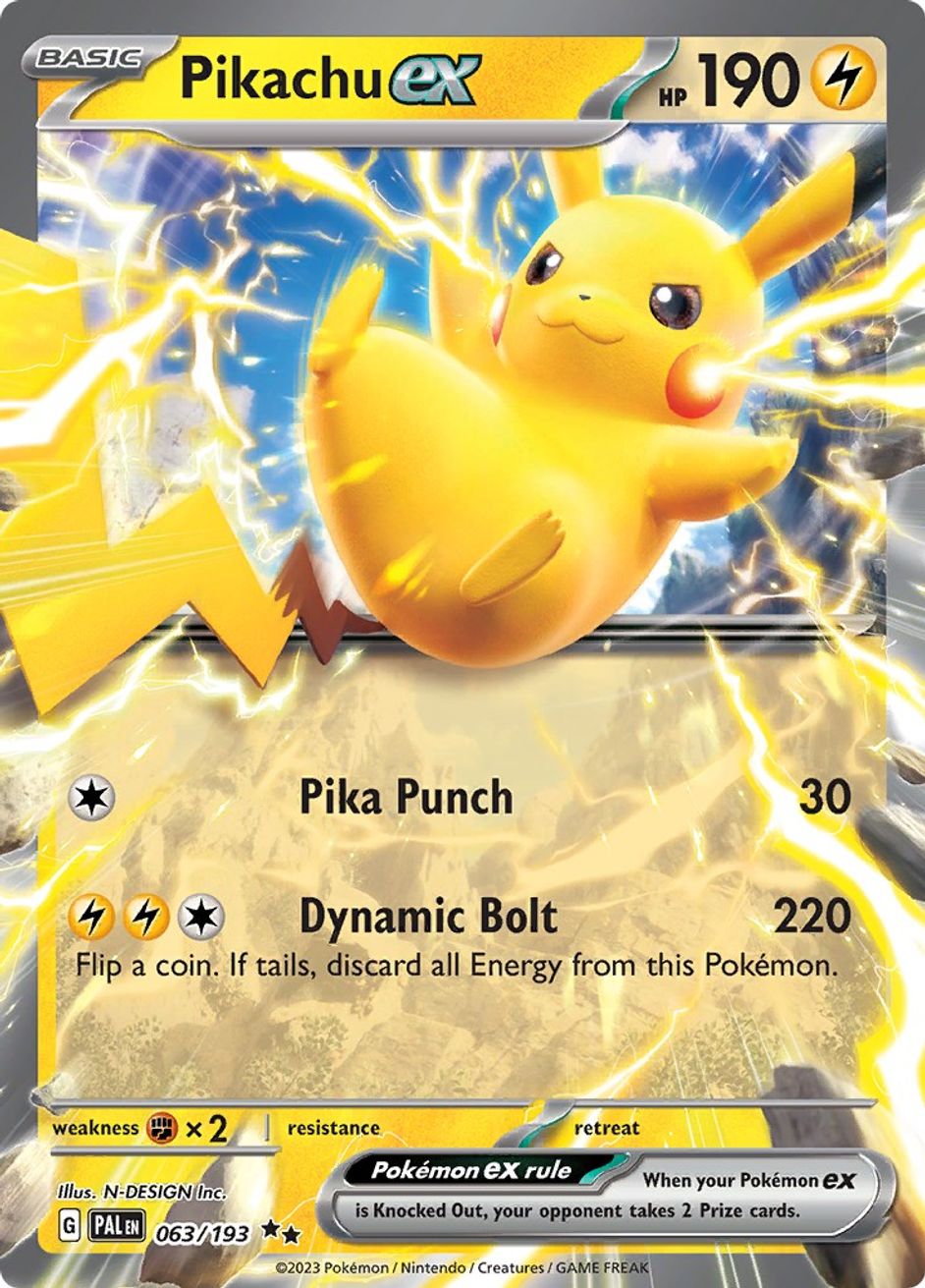 Pikachu ex - SV02: Paldea Evolved - Pokemon