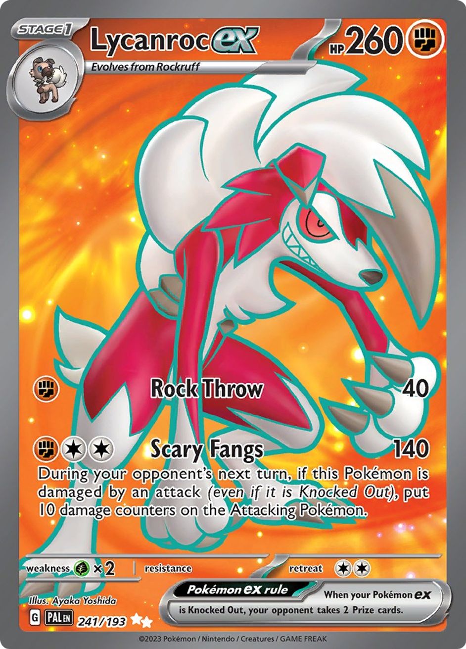 Lycanroc ex - 241/193 - SV02: Paldea Evolved - Pokemon