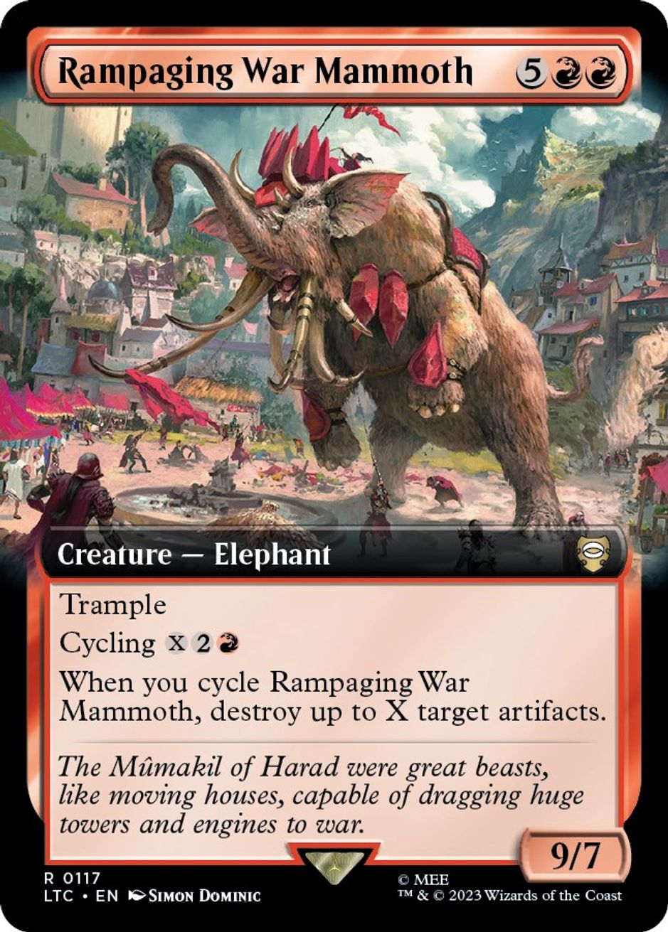 Rampaging War Mammoth (Extended Art) - Commander: The Lord of the Rings ...