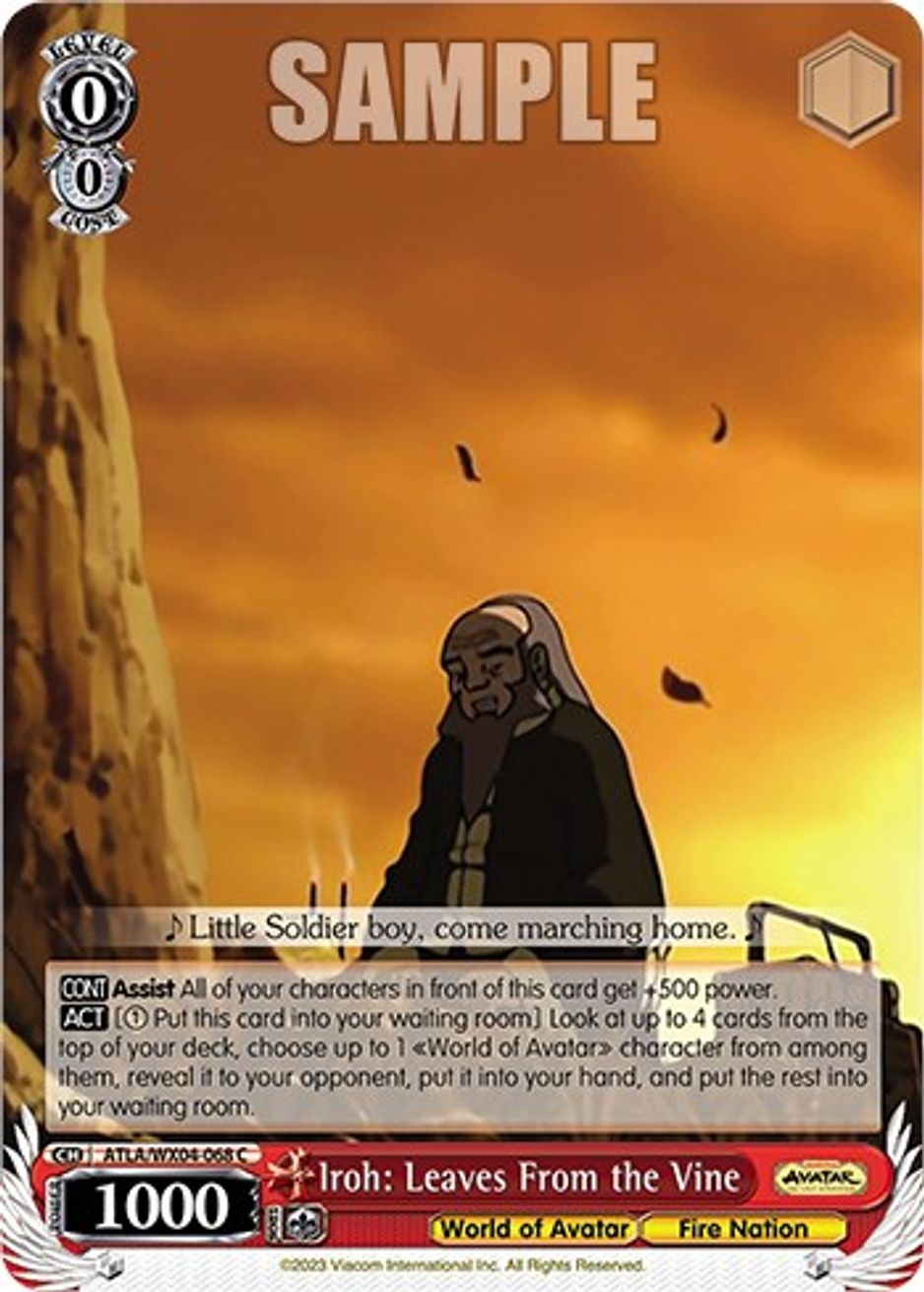 Iroh: Leaves From the Vine - Avatar: The Last Airbender - Weiss Schwarz