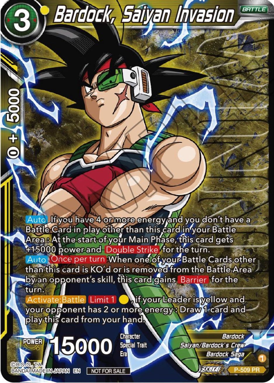 Bardock, Saiyan Invasion (Zenkai Series Tournament Pack Vol.4 Winner ...