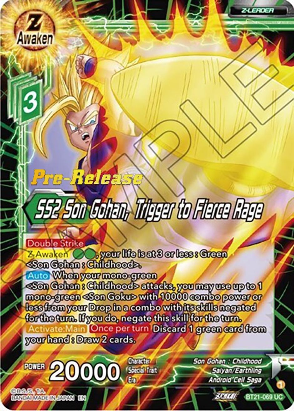 SS2 Son Gohan, Trigger to Fierce Rage - Wild Resurgence Pre-Release ...