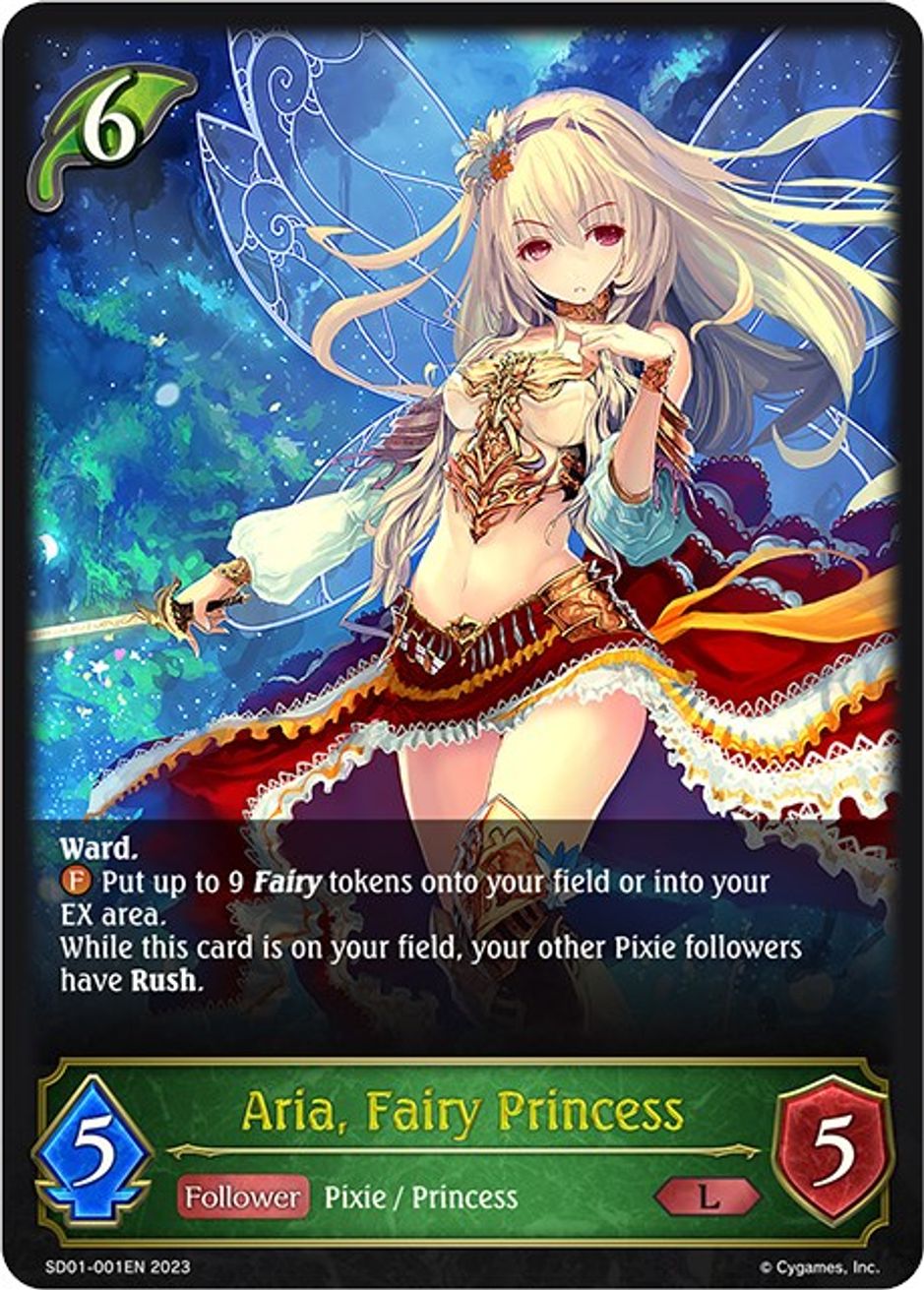 Aria, Fairy Princess - SD01: Regal Fairy Princess - Shadowverse