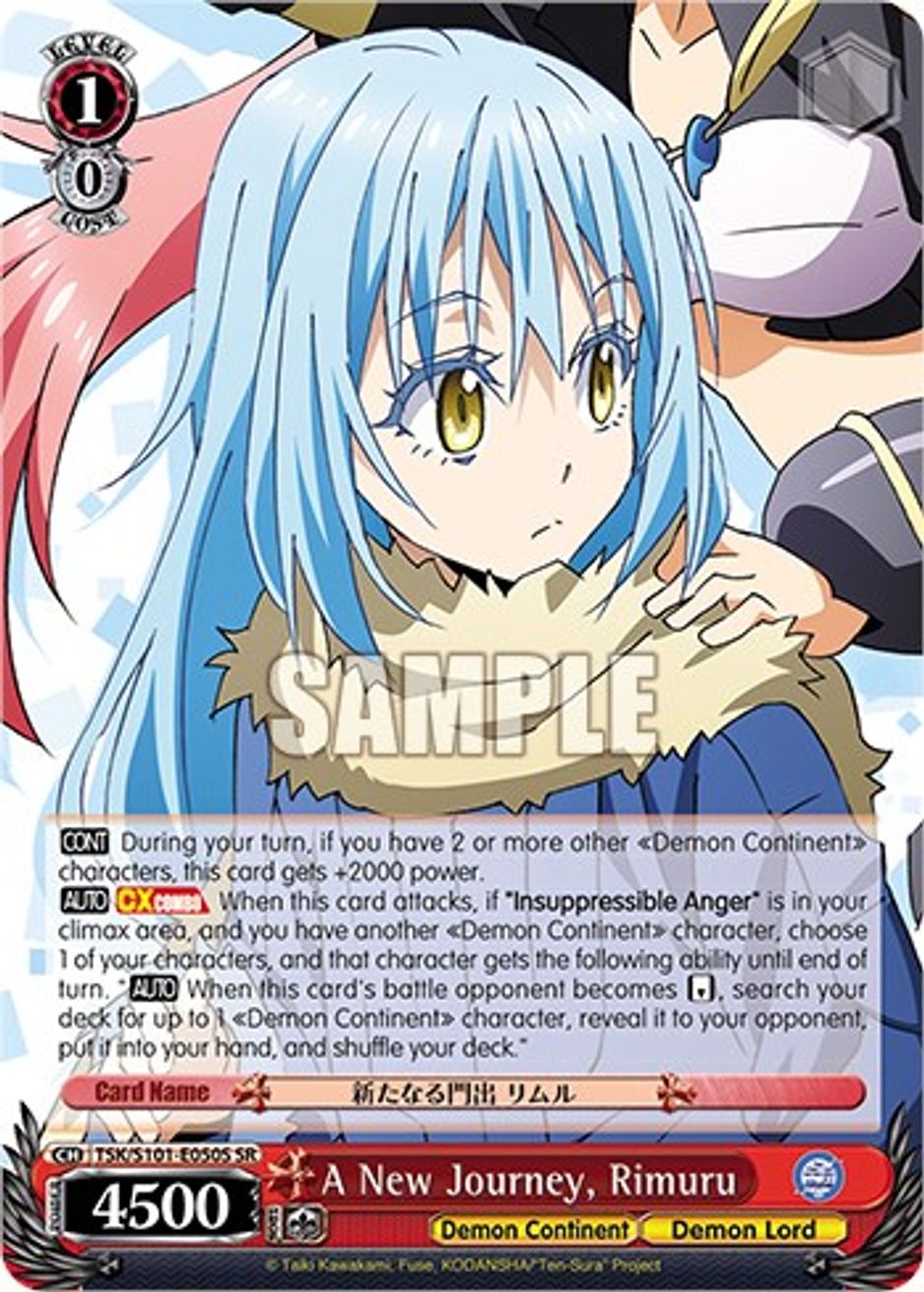 A New Journey, Rimuru (SR) - That Time I Got Reincarnated as a Slime Vol.3 - Weiss Schwarz