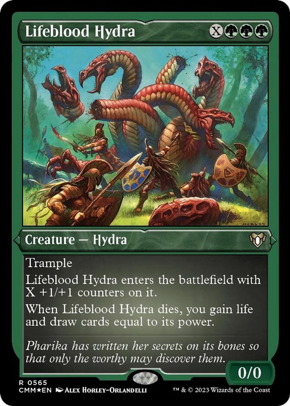 Lifeblood Hydra (Foil Etched) - Commander Masters - Magic: The Gathering