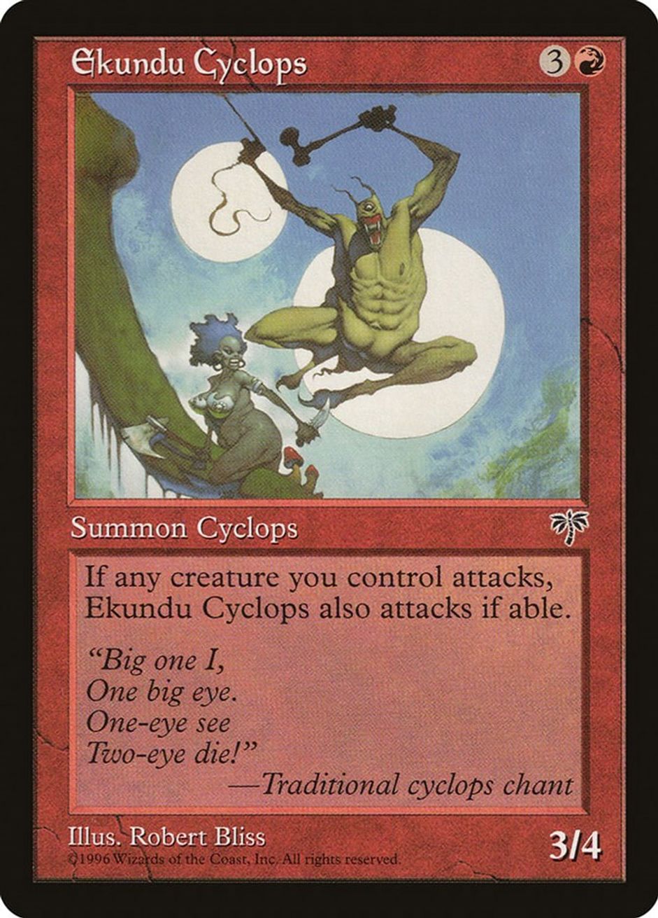 Ekundu Cyclops - Mirage - Magic: The Gathering