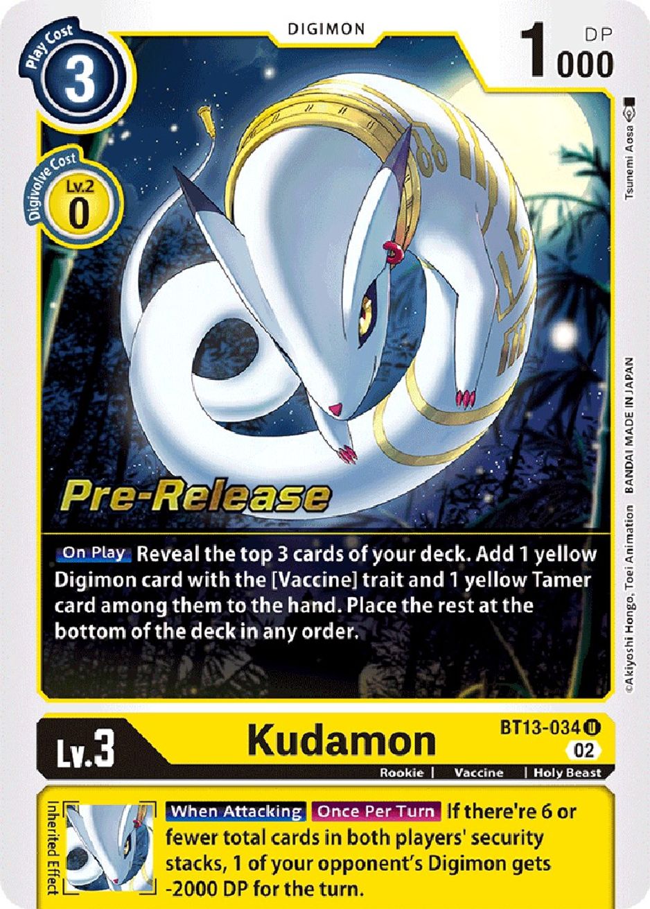 Kudamon - Versus Royal Knights Pre-Release Cards - Digimon Card Game