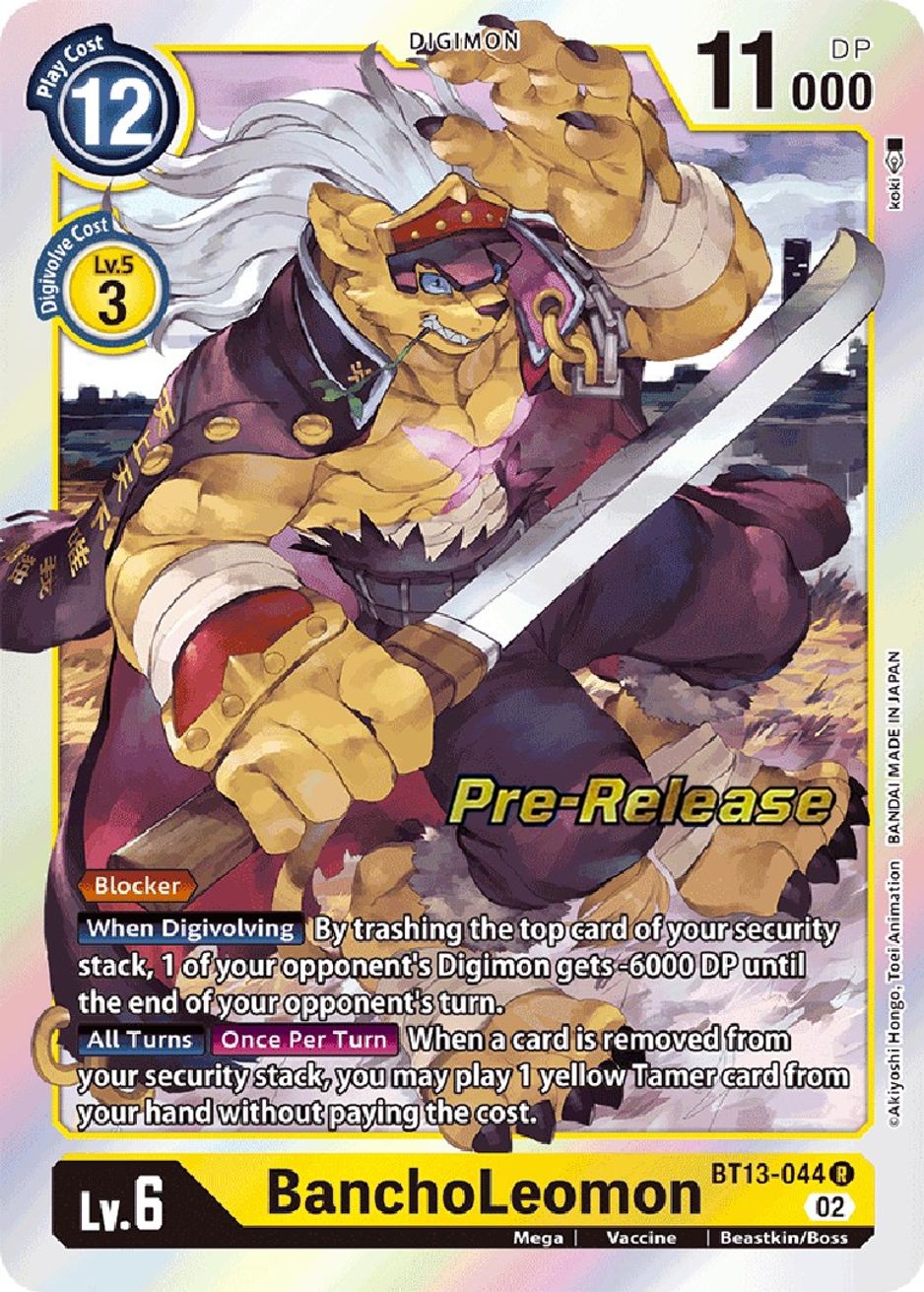 BanchoLeomon - Versus Royal Knights Pre-Release Cards - Digimon Card Game