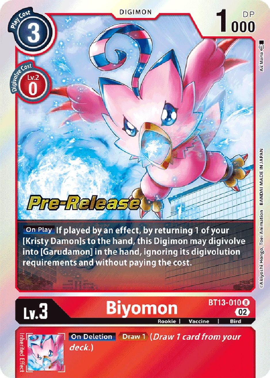 Biyomon - Versus Royal Knights Pre-Release Cards - Digimon Card Game