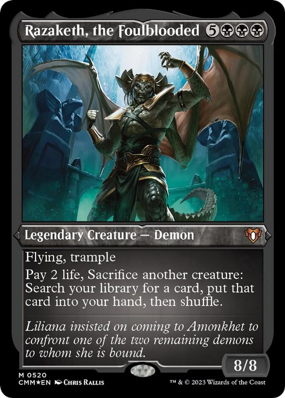 Razaketh, the Foulblooded (Foil Etched) - Commander Masters - Magic ...