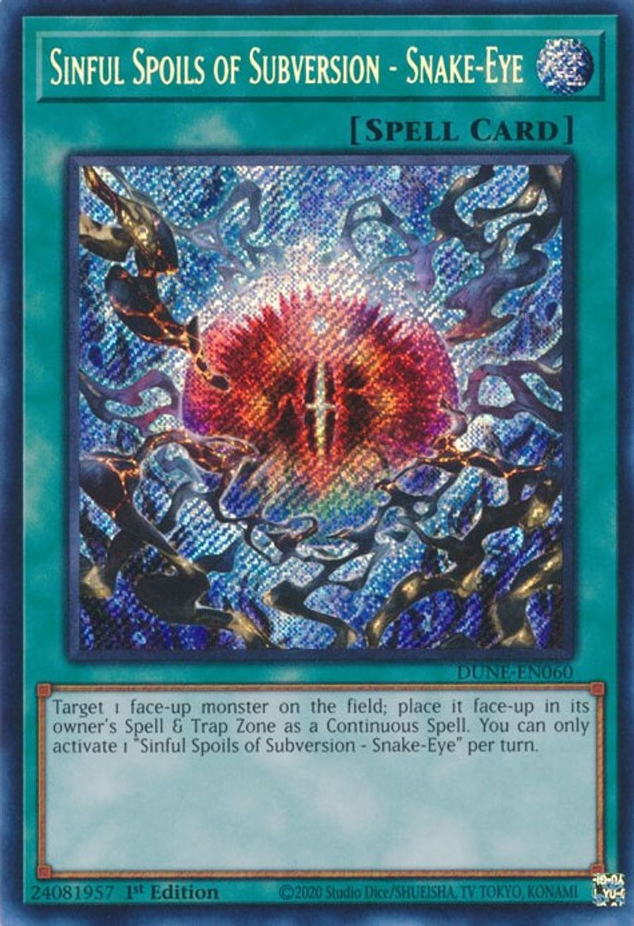 Sinful Spoils of Subversion - Snake-Eye - Duelist Nexus - YuGiOh
