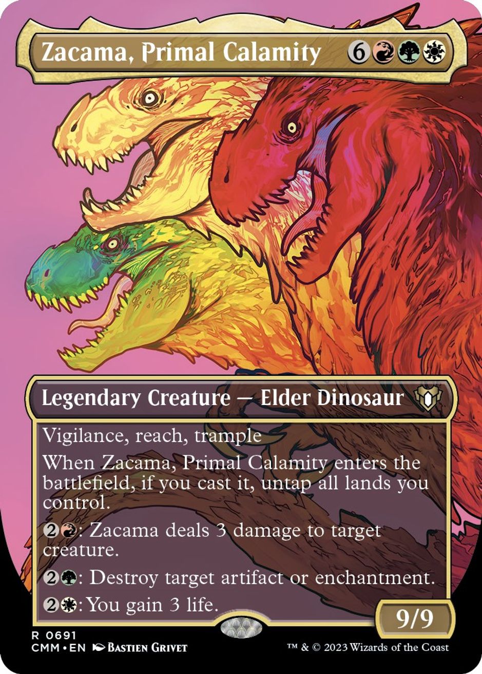 Zacama, Primal Calamity (Borderless) - Commander Masters - Magic: The ...