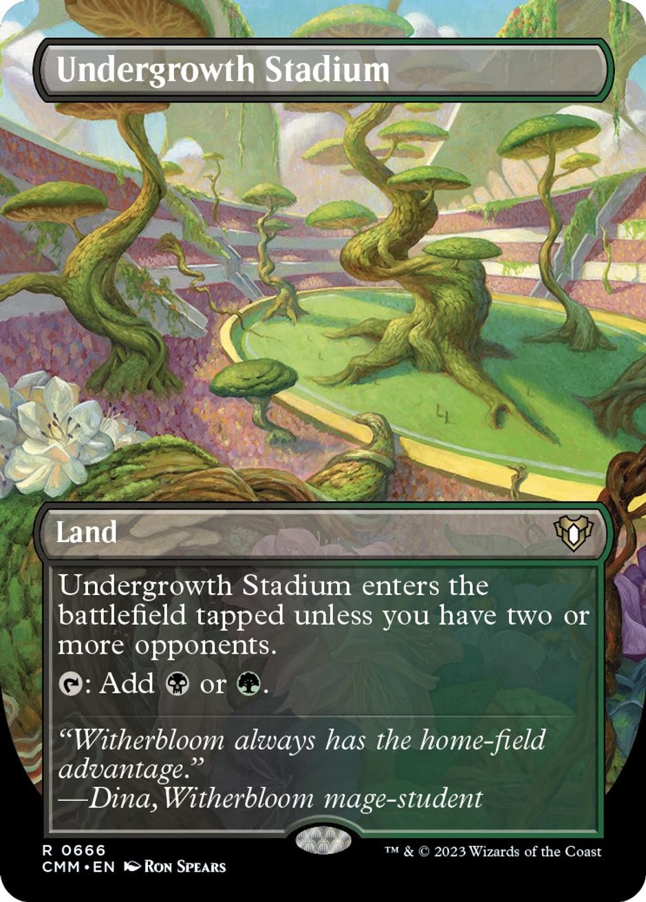 Undergrowth Stadium (Borderless) - Commander Masters - Magic: The Gathering
